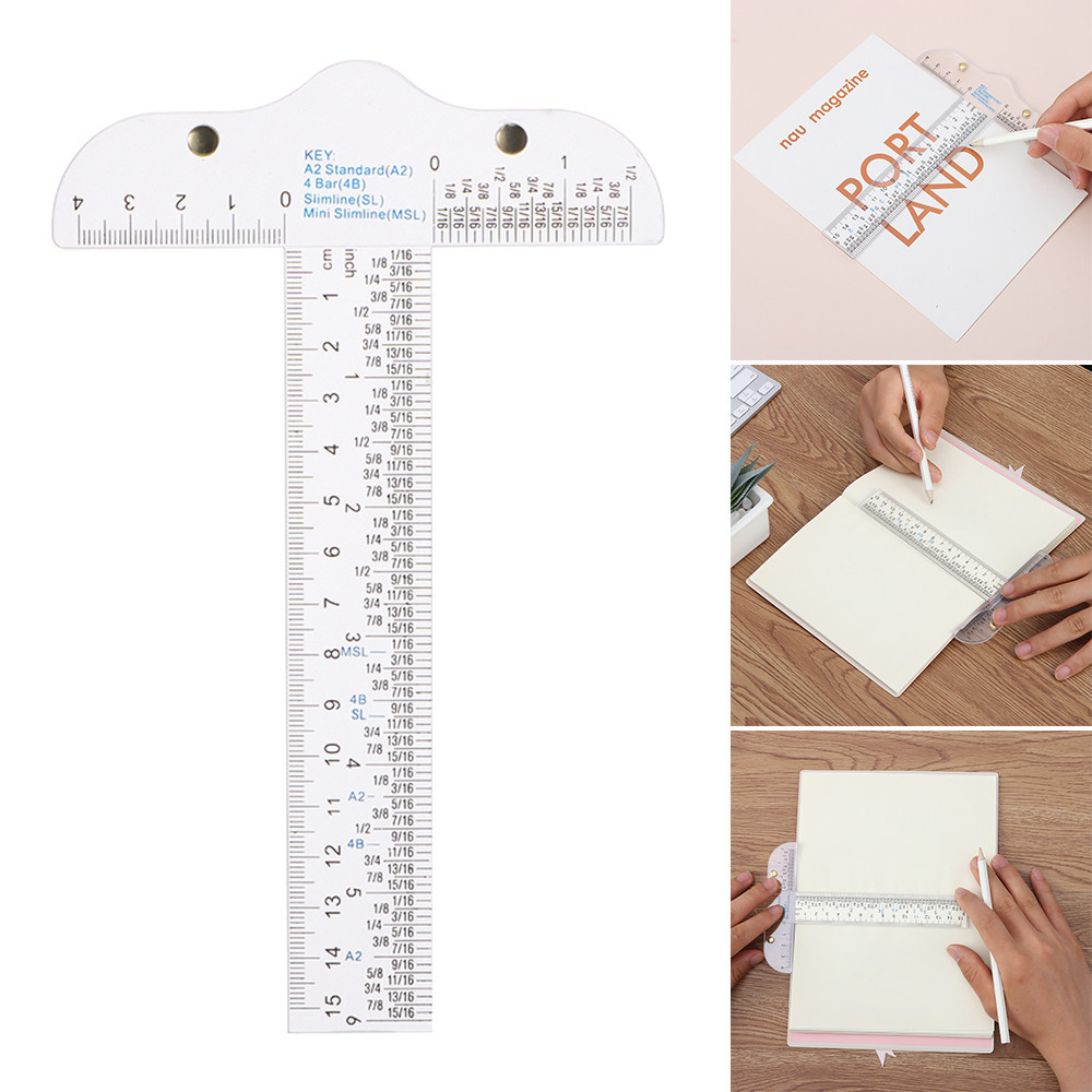 6" T-Square Ruler In Both Inches And Metric Measurements Clear Acrylic ...