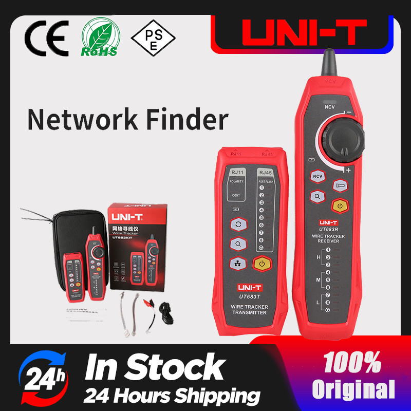 ~UNI-T UT683KIT Lan Tester Network Wire Tracer Cable Tracker RJ45 RJ11 ...