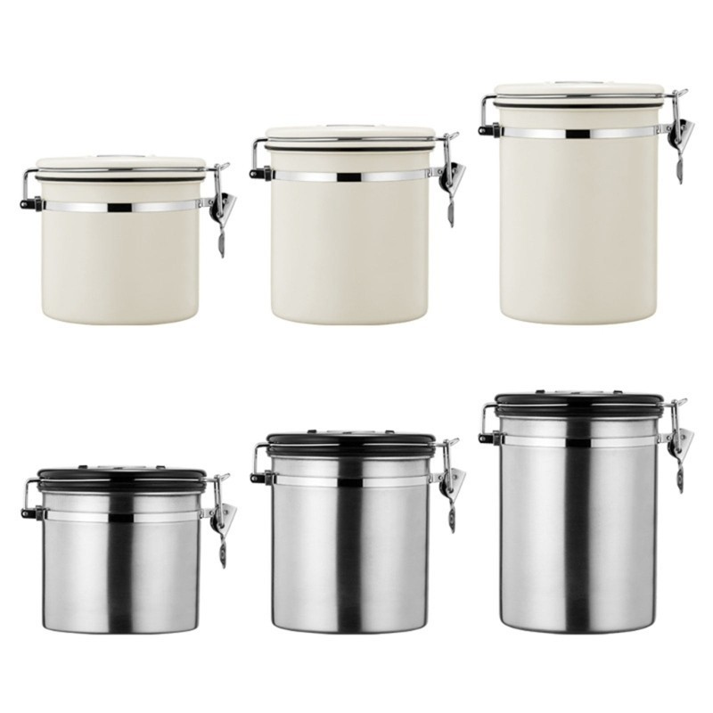 ☊1800ml Teas & Coffee Storage Jar Stainless Steel Container for Coffee ... ☊1800ml Teas & Coffee Storage Jar Stainless Steel Container for Coffee ...