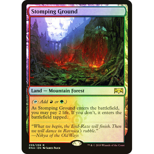 MTG Proxy Card - Stomping Ground (Foil) | Ravnica Allegiance (RNA ...