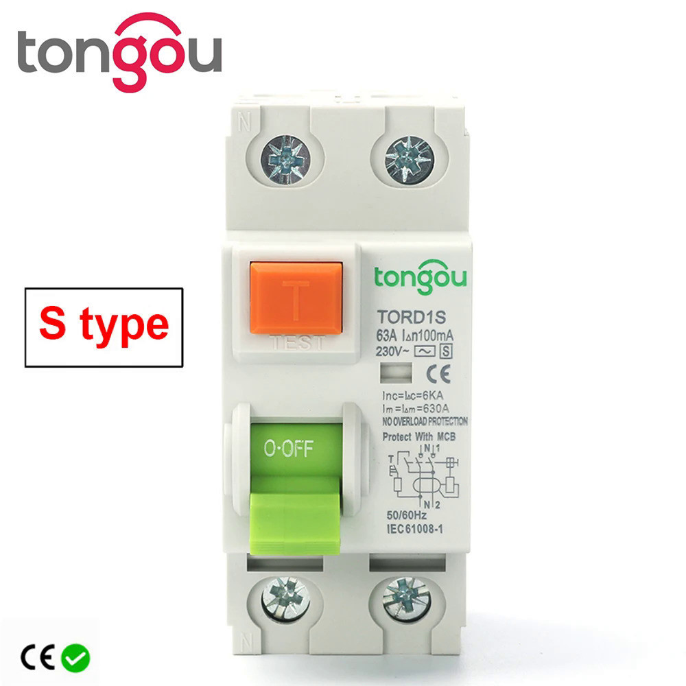 S Type RCCB Time Delayed RCD ELCB Delay Type Differential Switch ...