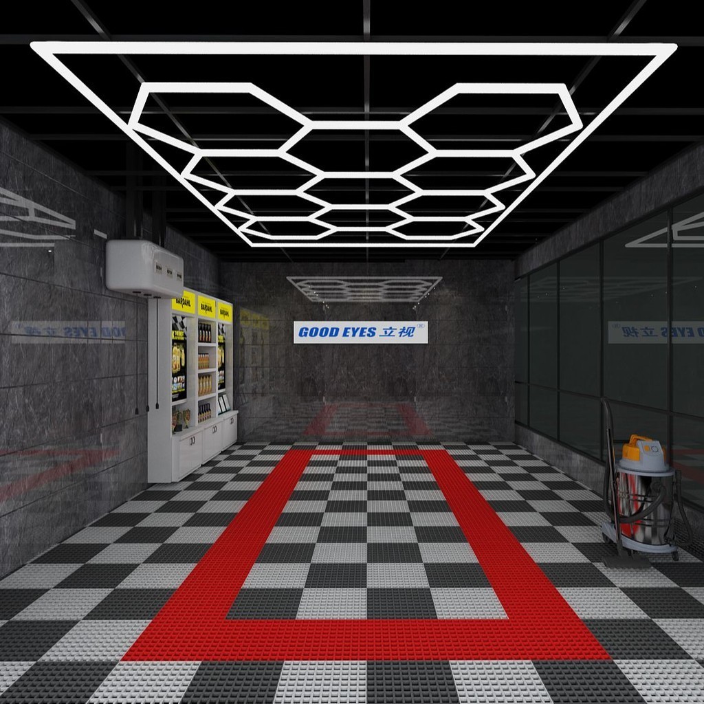 2.41*3.5M with Outline Hexagon Led Garage Lamp Inspection Hexagon Panel ...