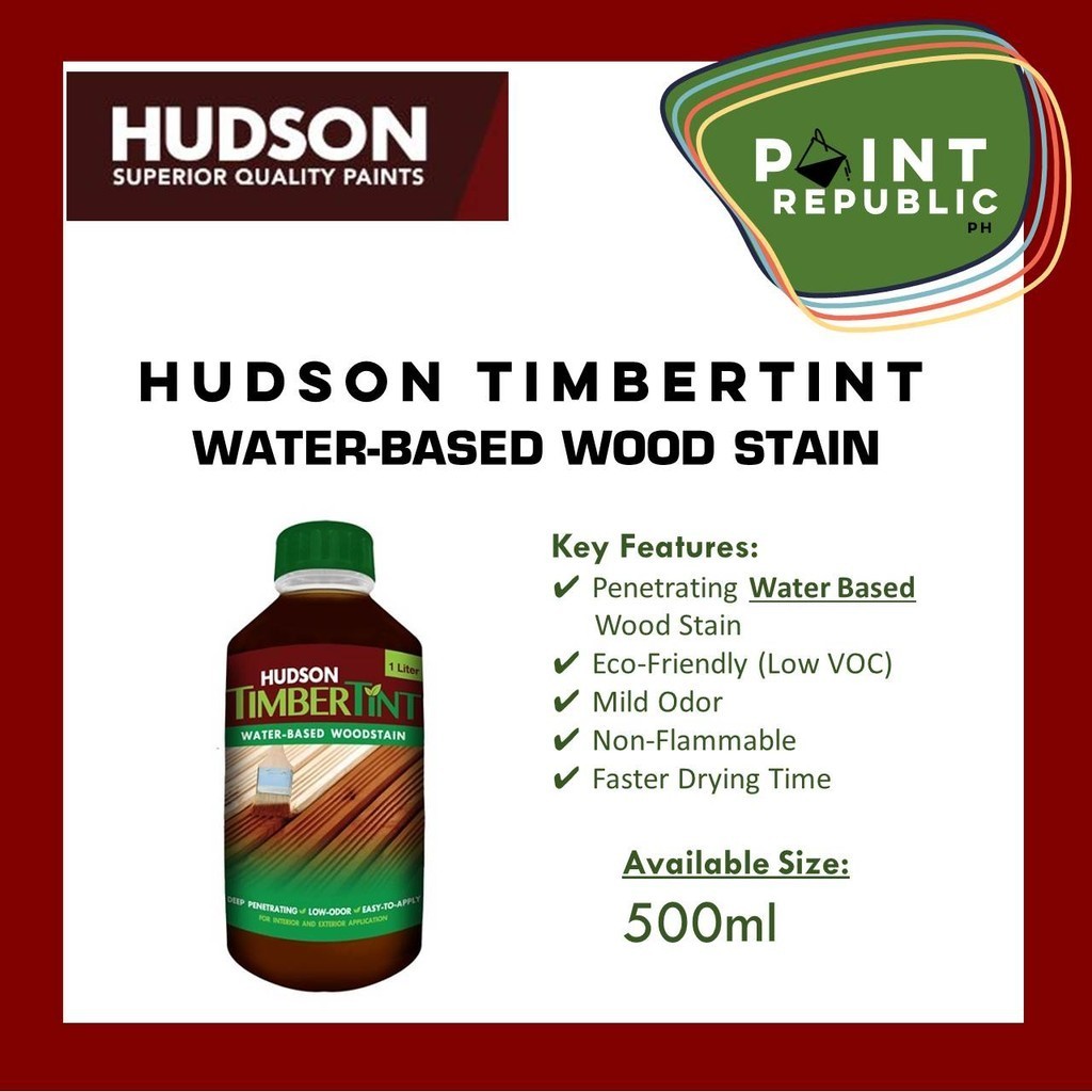 Hudson Timbertint Water Based Deep Penetrating Wood Stain-500ml | Paint ...