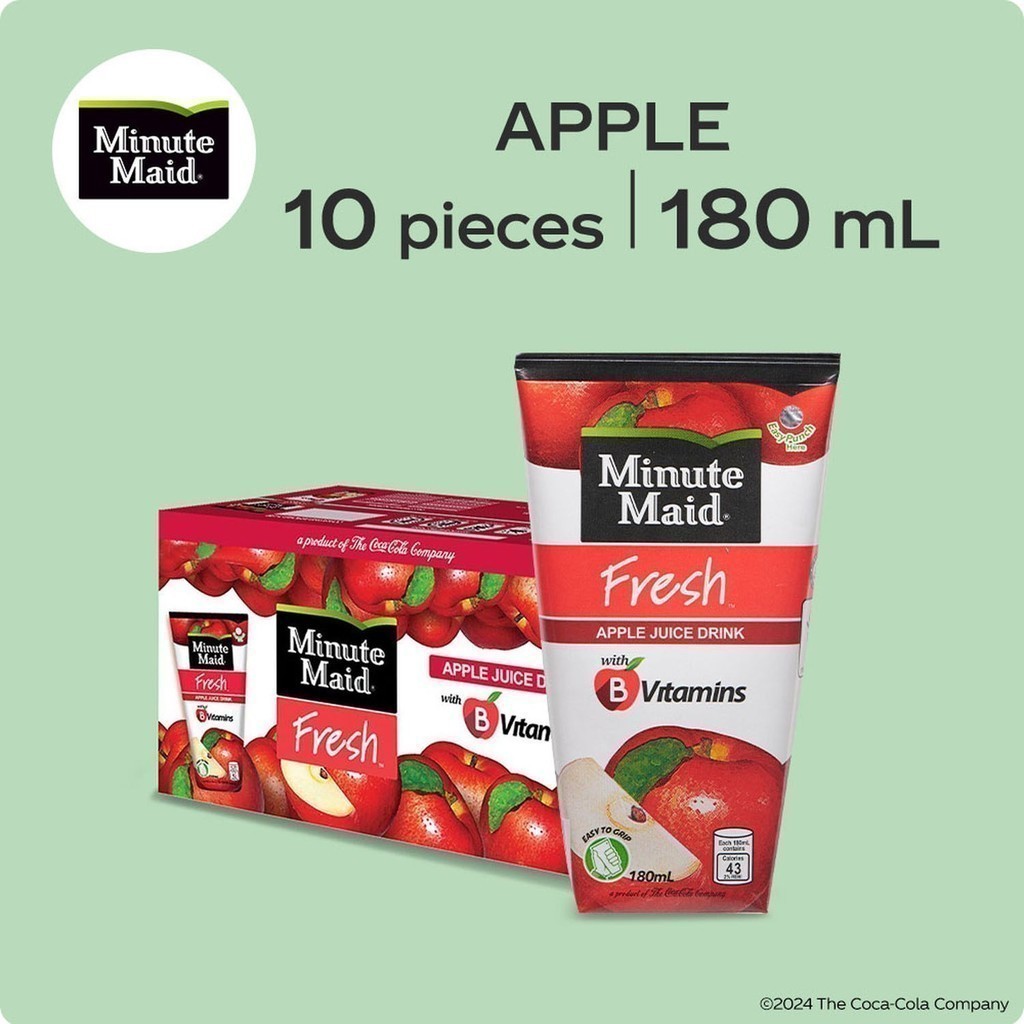 Minute Maid Fresh Apple 180mL - Pack of 10 | Shopee Philippines