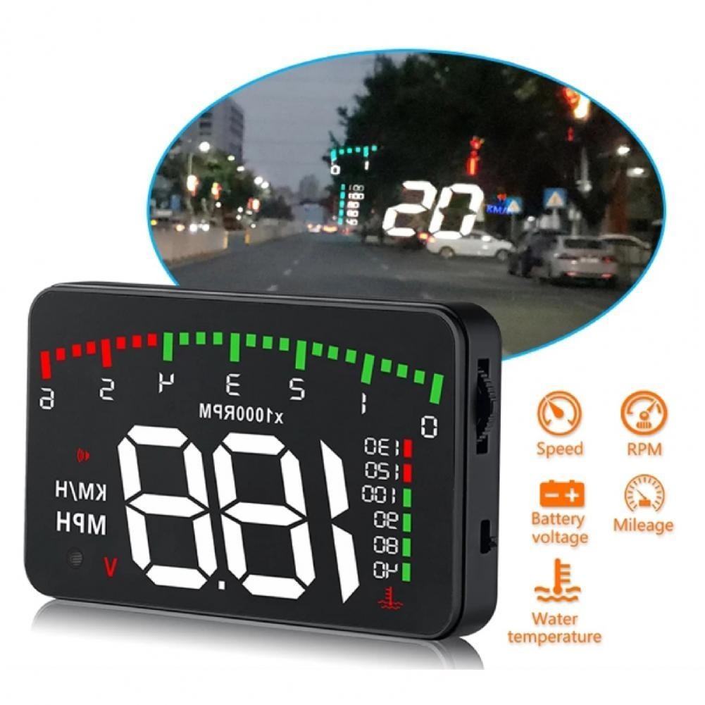 A900 Windshield Projector Car Speedometer 3.5-Inch Digital LED OBD2 Car ...