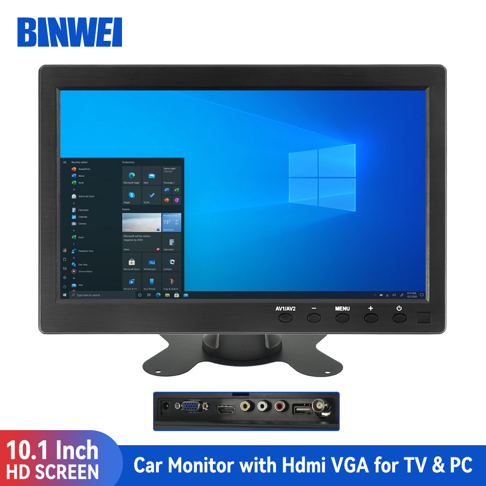 ღBINWEI 10.1 Inch Hdmi Car Monitor for Lcd TV Backup Camera Display ...