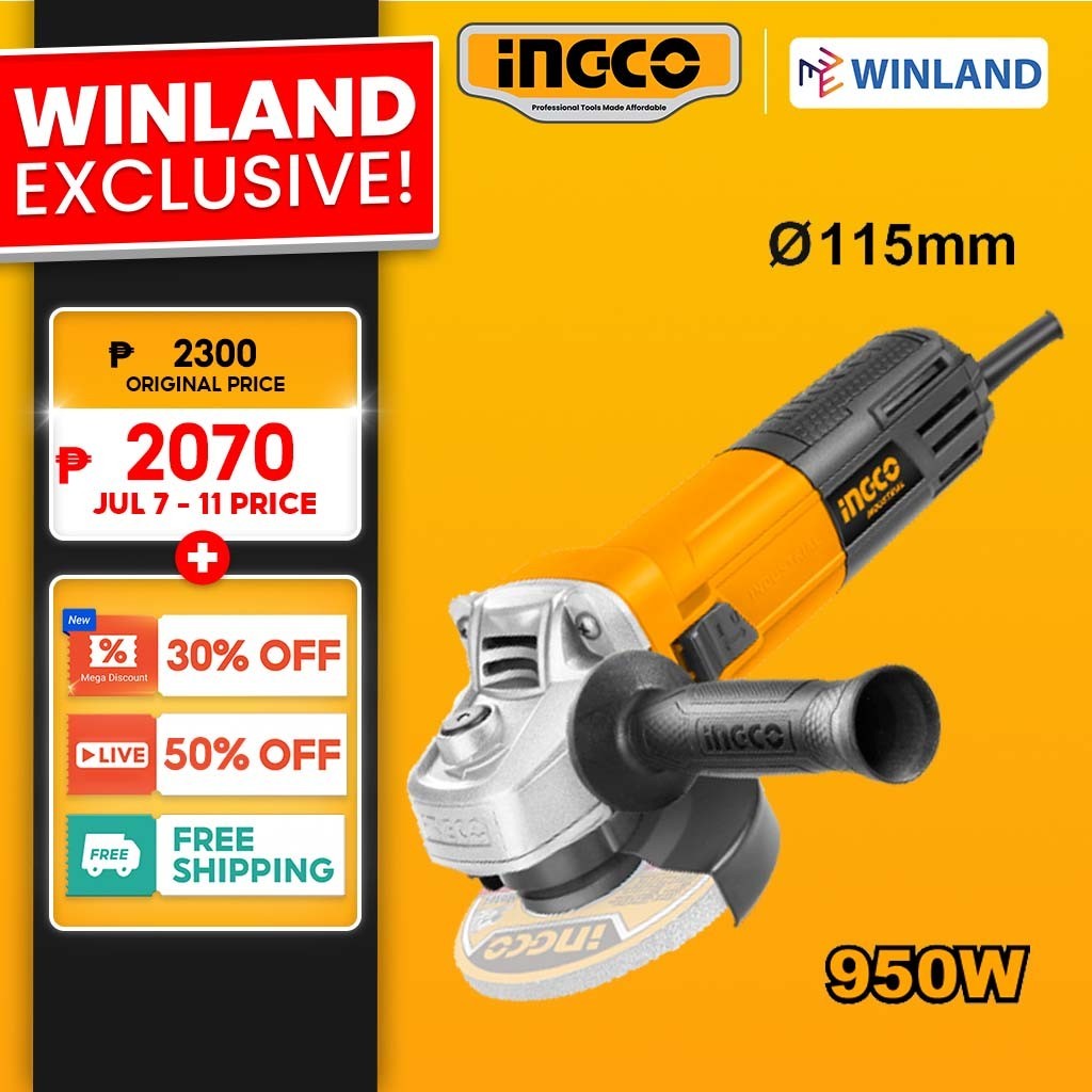 Ingco by Winland AG8528 950W Angle Grinder 5" ING-PT | Shopee Philippines