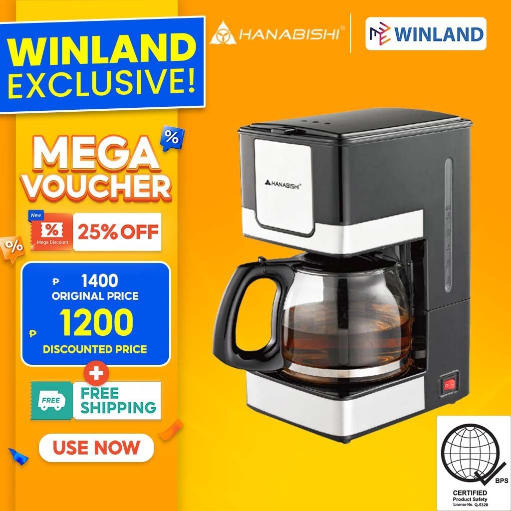 Hanabishi by Winland 12 cups Modern Coffee Maker Coffee Machine Heat ...