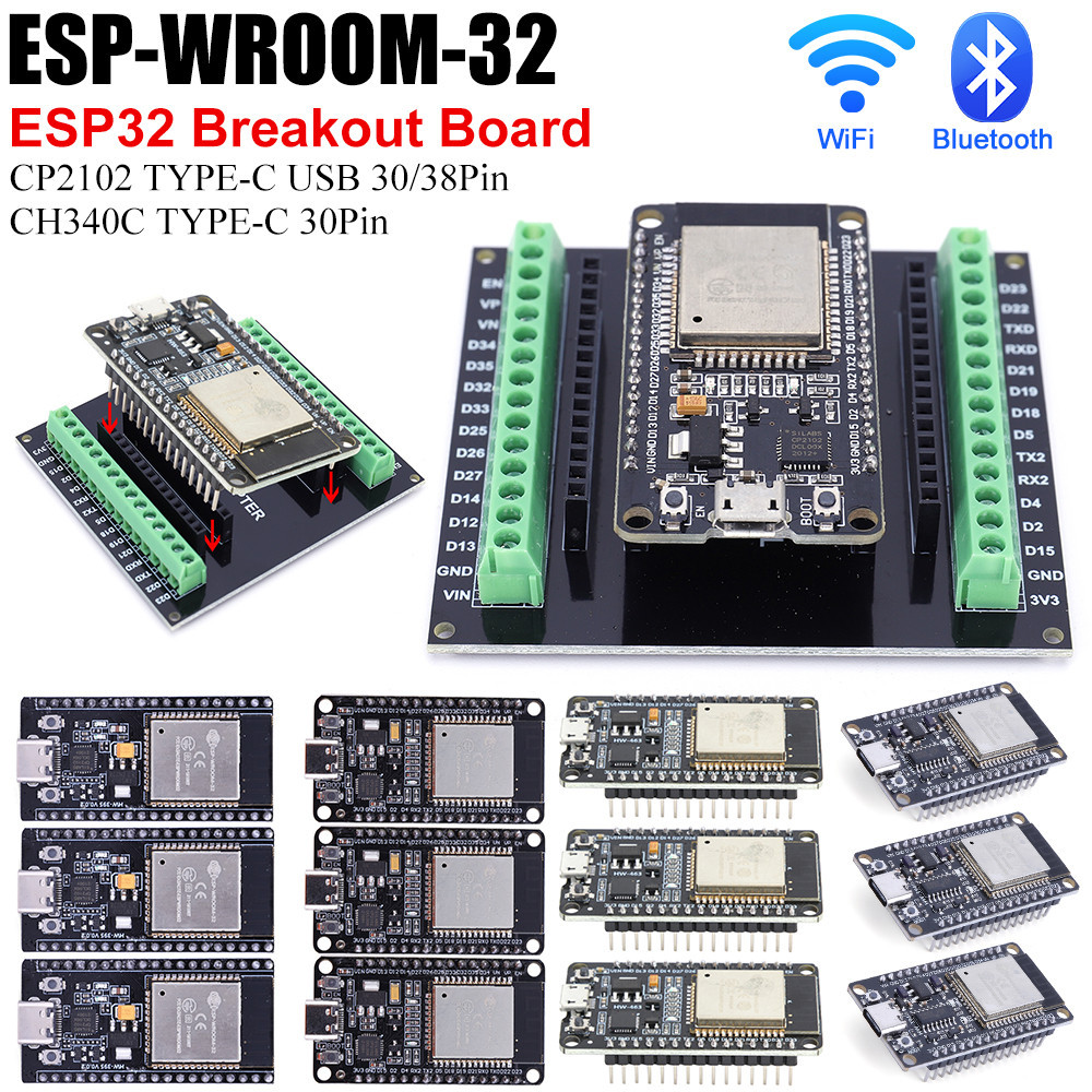 ESP-WROOM-32 Nodemcu ESP32 Expansion Board ESP32-S ESP32 Bluetooth Wifi ESP 32 Bluetooth Module ...