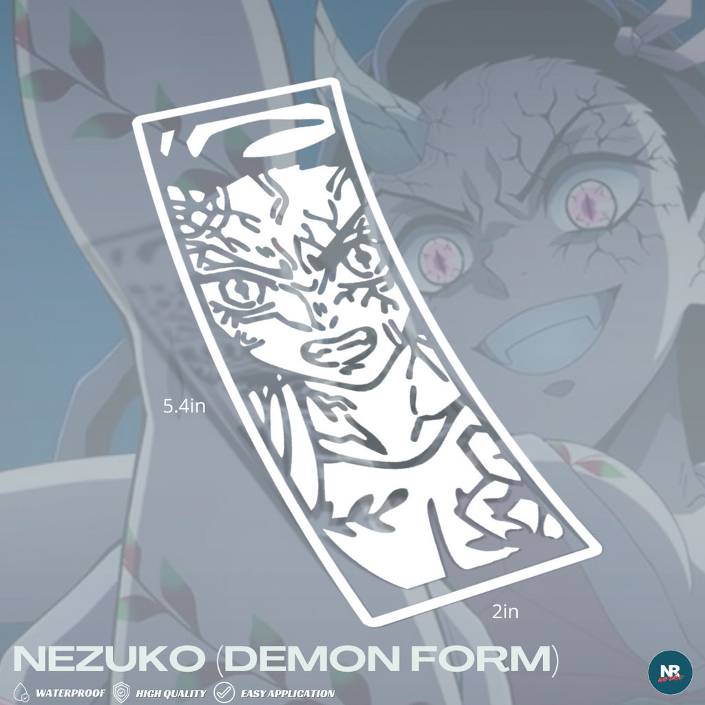 Nezuko Demon Form Demon Slayer Kimetsu no Yaiba Vinyl Decal Anime ...