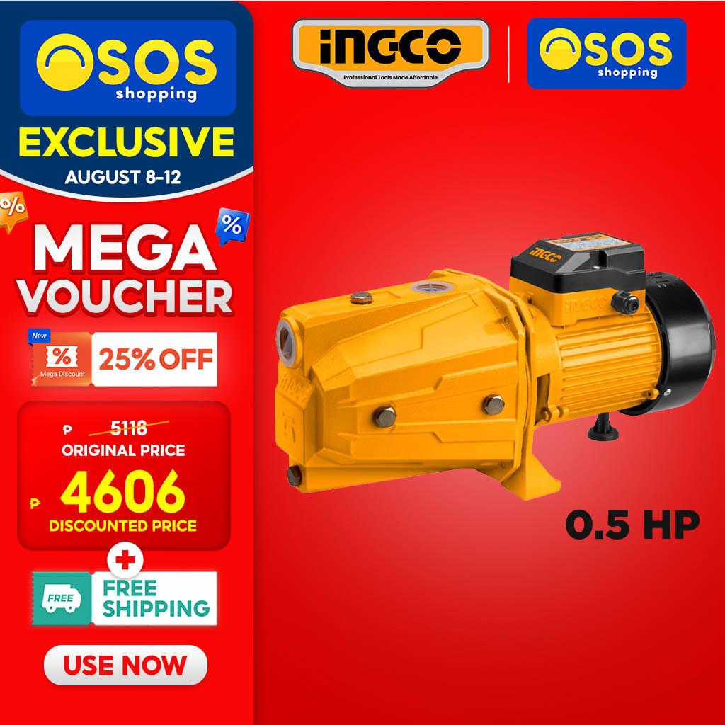 Ingco Jet Water Pump 0.5HP 375W JP03708-5 ING-PT •OSOS• | Shopee ...
