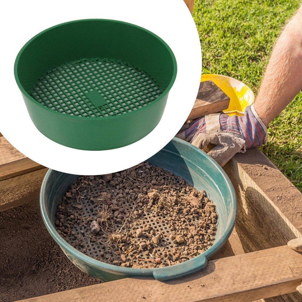 ☽Soil Sieve Soil Dirt Sifter Lightweight,Green Screen Sifting f♠ ...