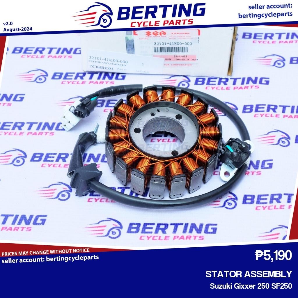 SGP STATOR ASSEMBLY Suzuki Gixxer 250 SF250 Genuine 32101-41K00-000 ...