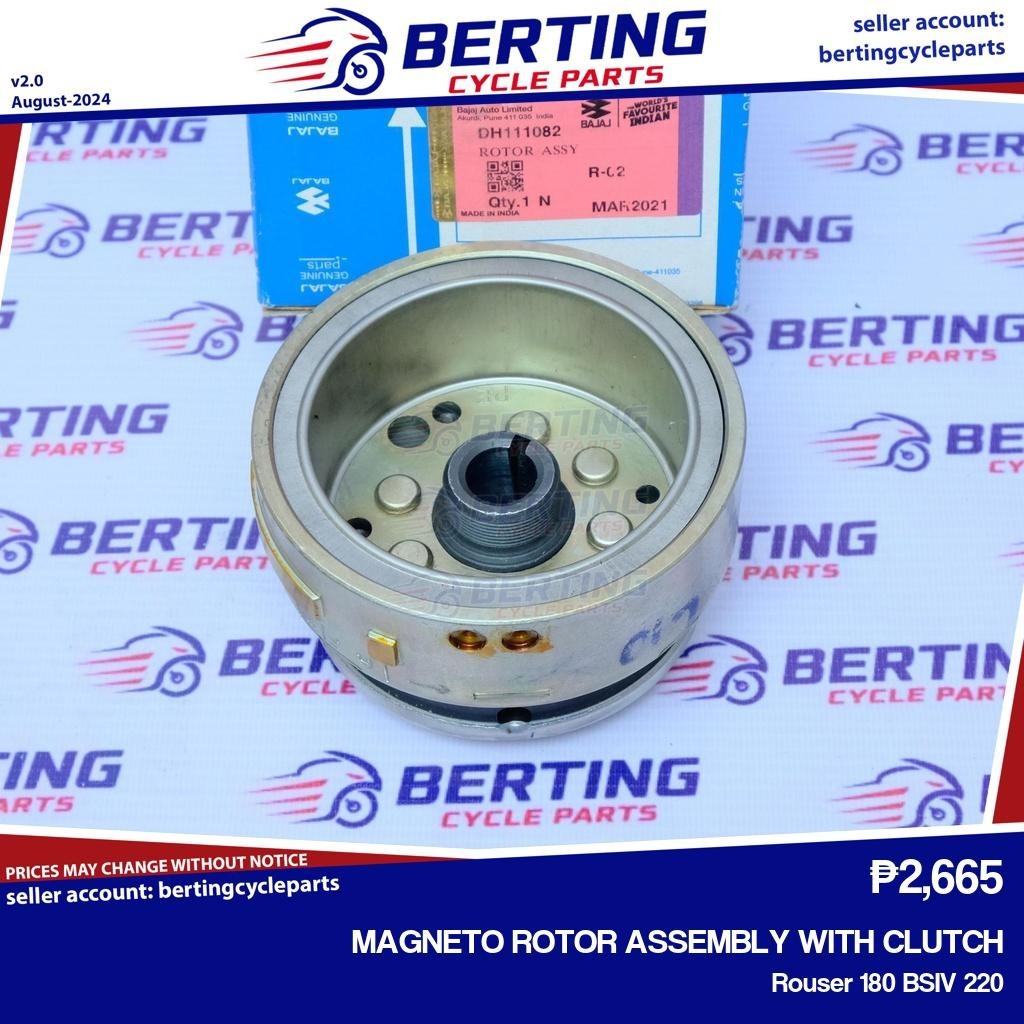 MAGNETO ROTOR ASSEMBLY WITH CLUTCH Rouser 180 BSIV 220 Genuine DH111082 ...