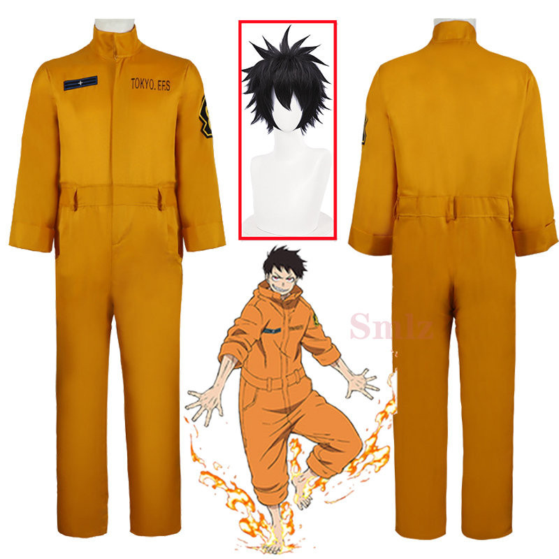 ♦Shinra Kusakabe Cosplay Jumpsuits Anime Enn Enn No Shouboutai Fire ...