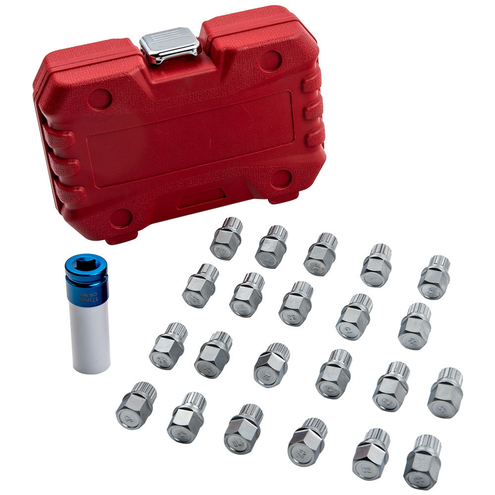 ♚23pc LOCKING WHEEL NUT REMOVER TOOL FOR VW AUDI SEAT SKODA CARS ...