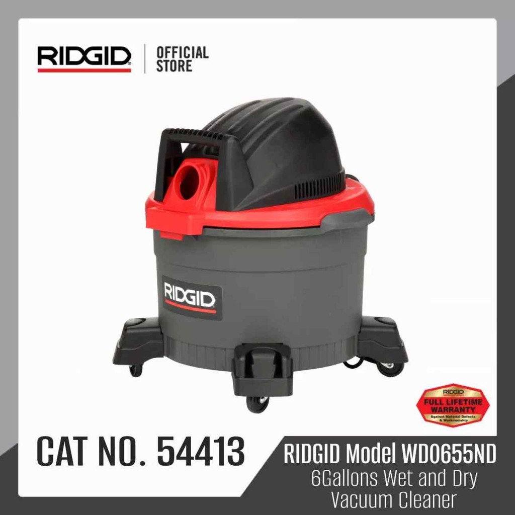 RIDGID 55413 Model WD0655ND Wet/Dry Vacuum Cleaner 6 Gallons | Shopee ...