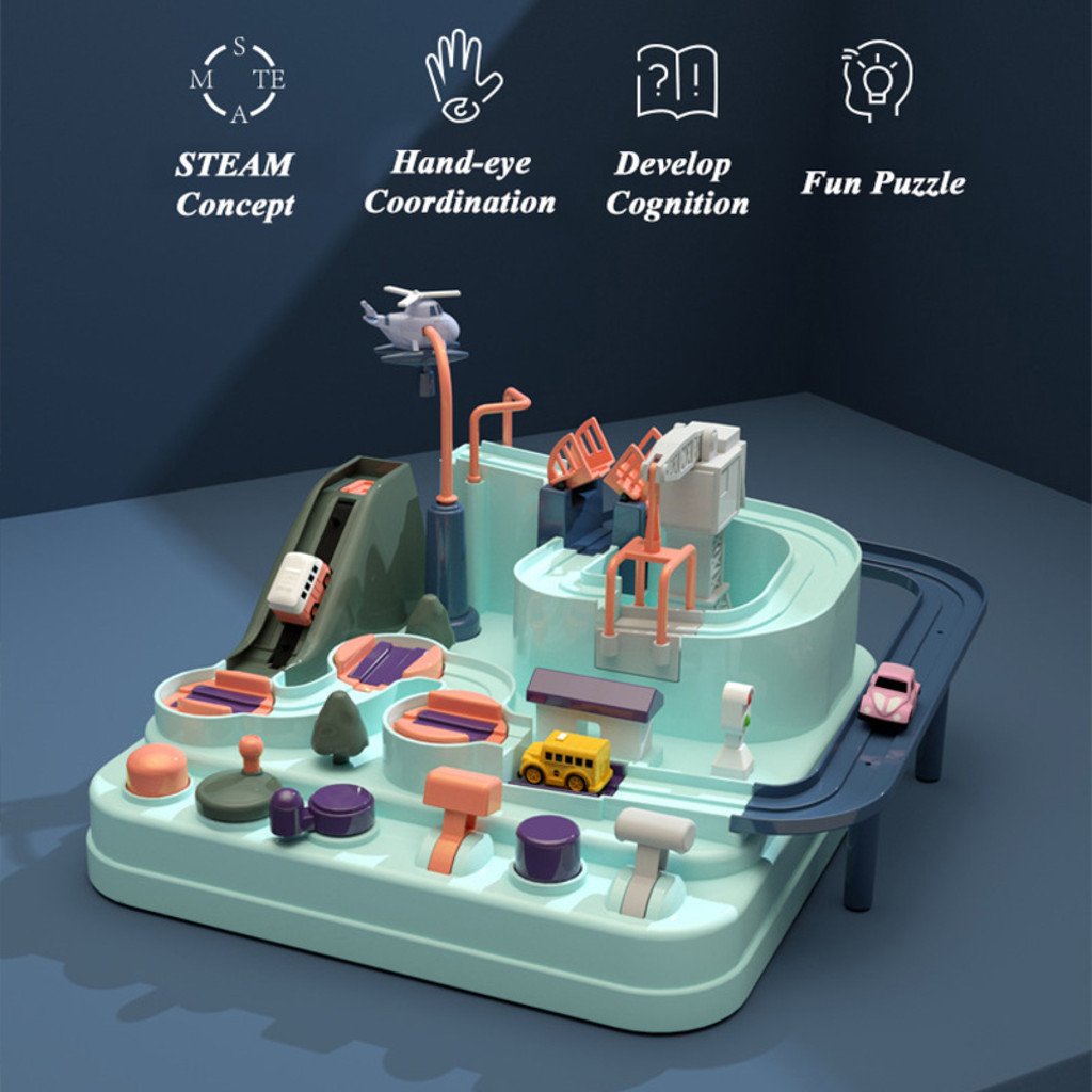 Education Railcar Toy Eco-friendly Baby Adventure Car Macaron Color ...