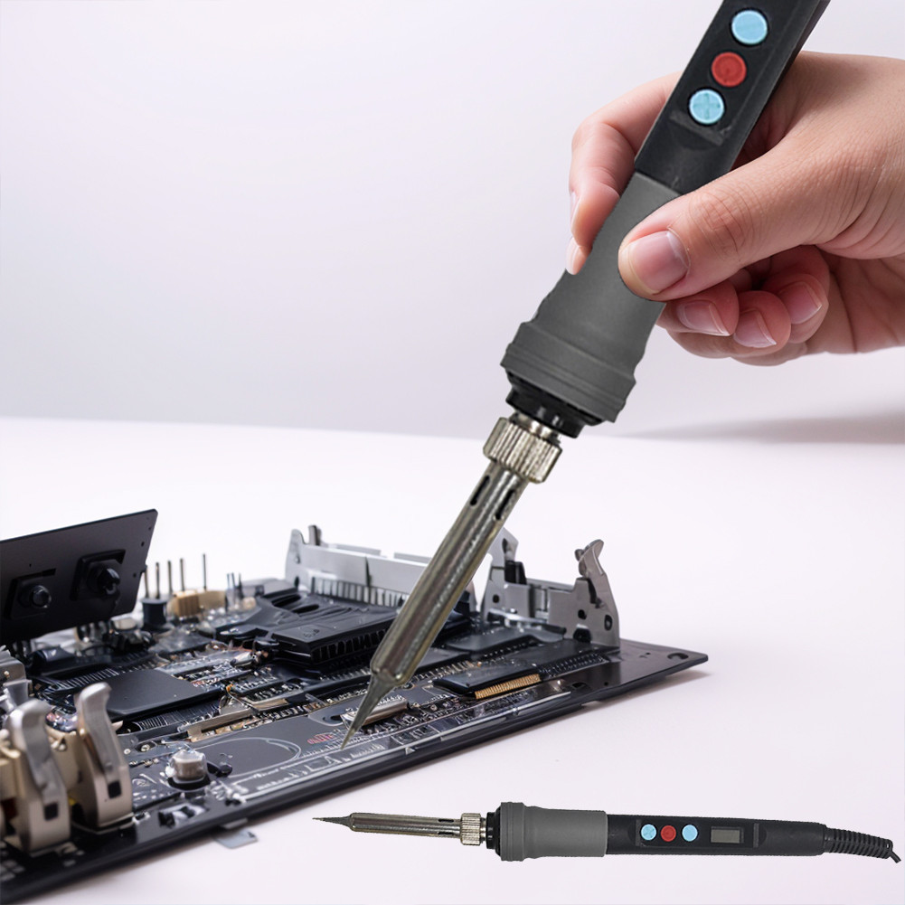 ♟90W Smart Electric Soldering Irons Adjustable Temperature LCD Digital ...