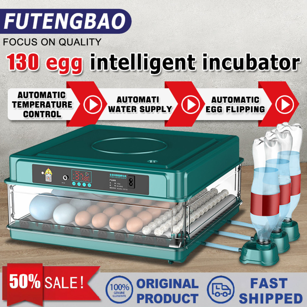 12/24/48/64/130 Eggs Fully Automatic Intelligent Digital Incubator Chicken Poultry Hatcher 220V ...