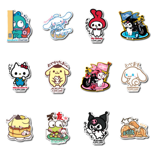 B-Side Label SANRIO Characters Stickers Cartoon Waterproof [Direct from ...