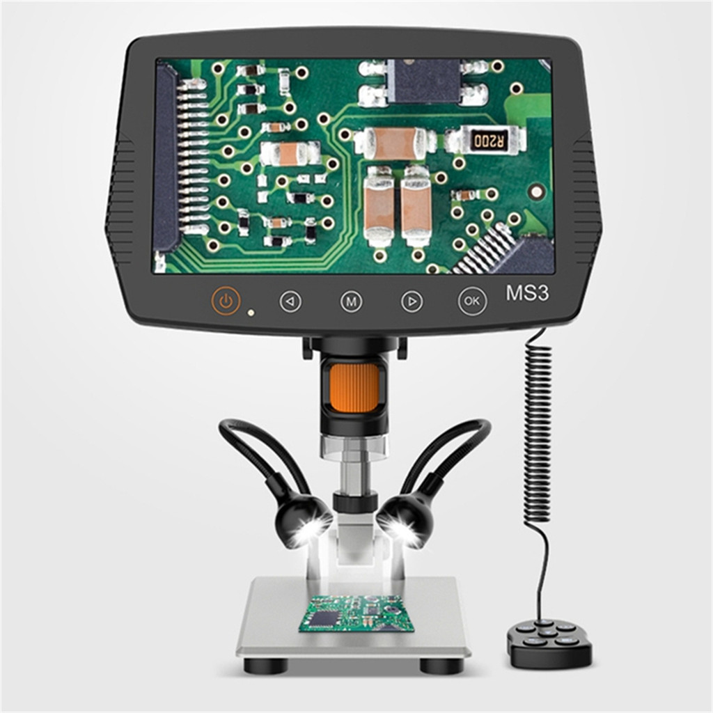 ~9 Inch IPS Screen 2MP 1080P 500-1000X Digital Microscope CMOS ...