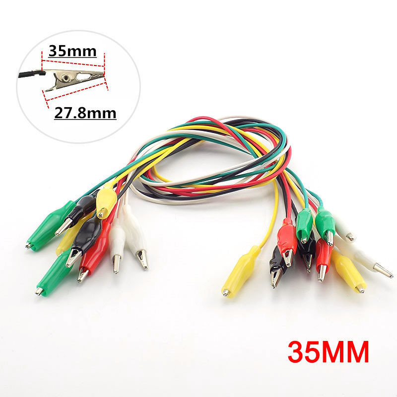 유5/10 Pcs Alligator Clips Wire Double-ended Crocodile Clips Test Jumper ...