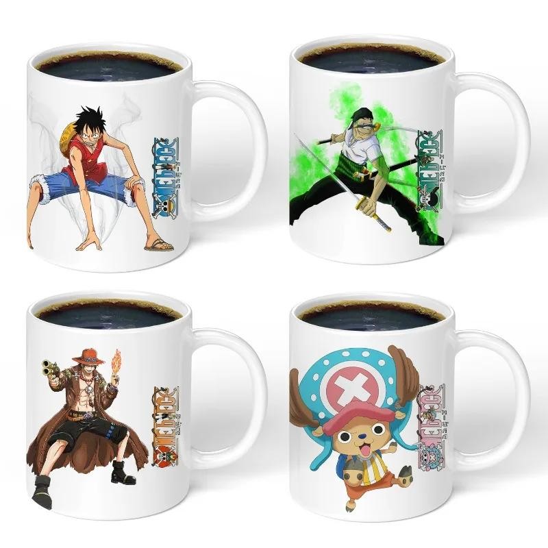 Luffy Cartoon Mug One Piece Student Creative Large Capacity Milk Coffee ...