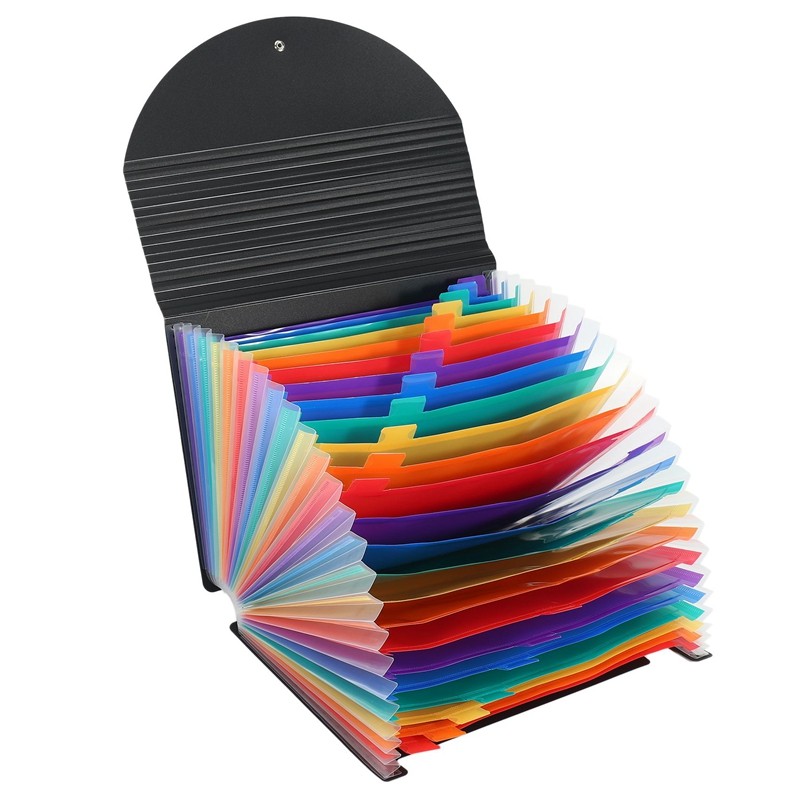 ☭24 Compartments Document Folder, Sorting Folder With Lid, Expandable ...