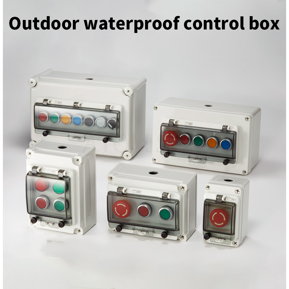 ☪Button box emergency stop control box start stop waterproof outdoor ...