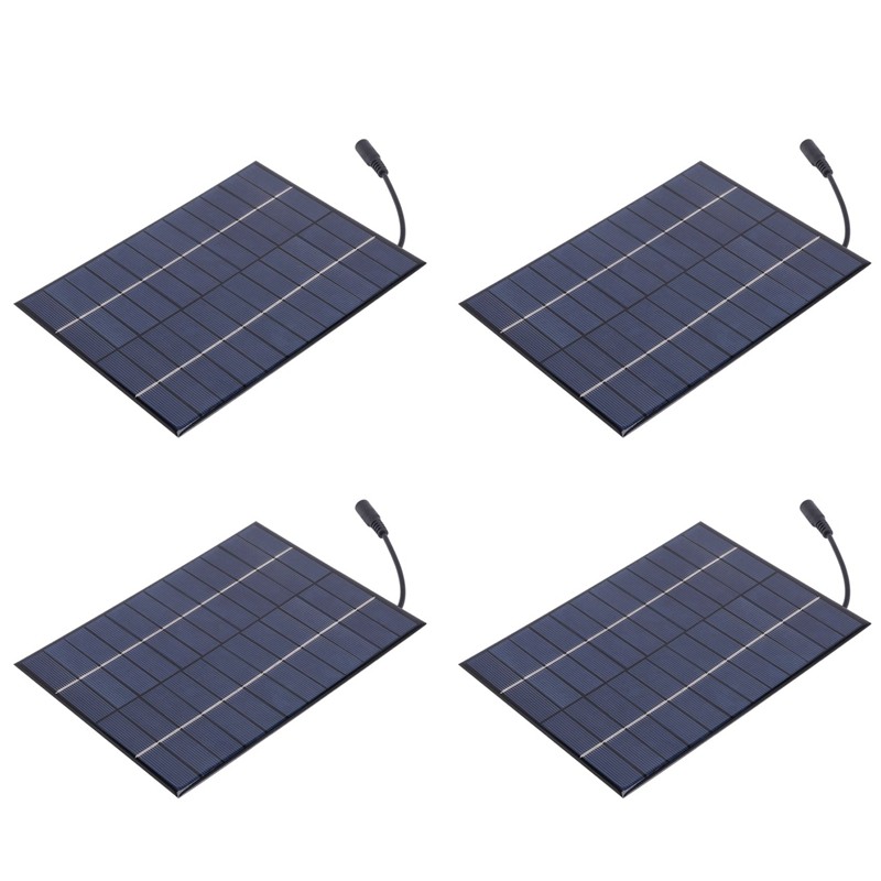 유4X 12V 5.2W Mini Solar Panel Polycrystalline Solar Cells Silicon Epoxy ...