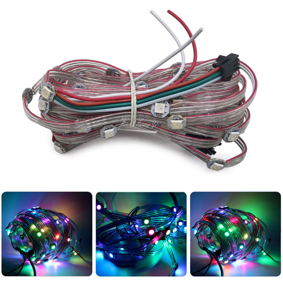 ⓥDC5V WS2812B Pre-soldered on Heatsink 5050 RGB Addressable LED Module ...