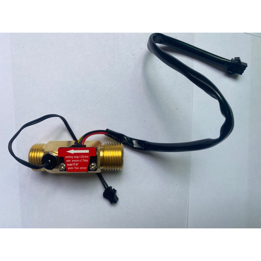 G1/2\"Brass Hall Flow Rate Meter NTC Temperature Measurement Water Flow ...