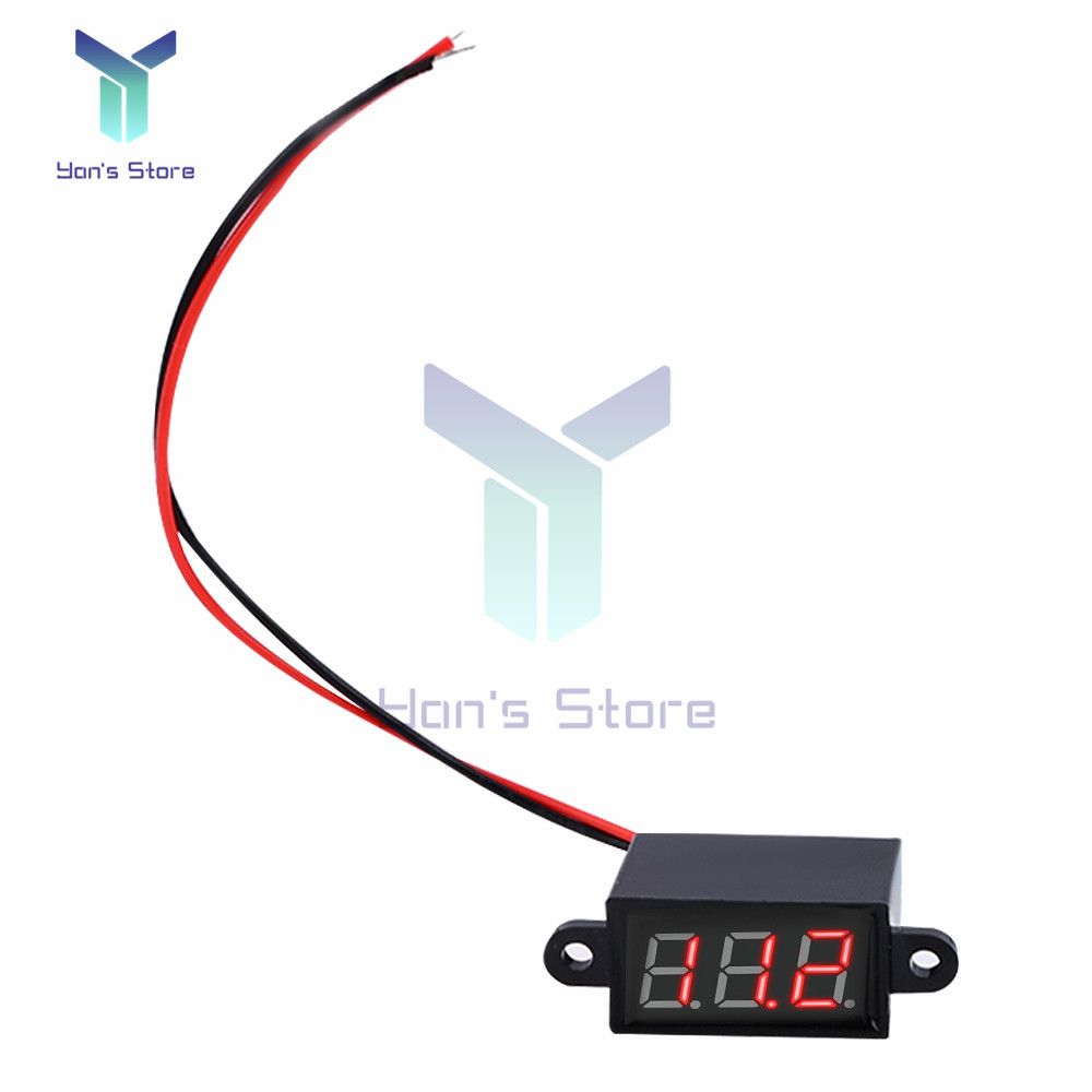 0.28 Inch 3-digit LED Tube Display Voltmeter DC 5V 12V 24V Digital ...