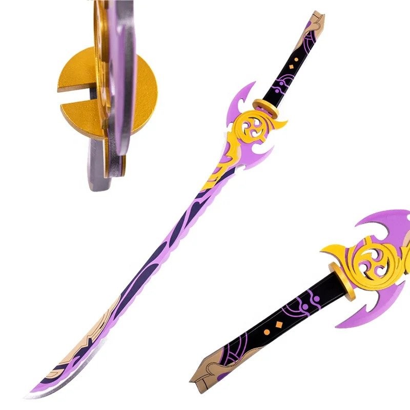 Genshin Impact Raiden Shogun Katana Wooden Mistsplitter Reforged Sword ...