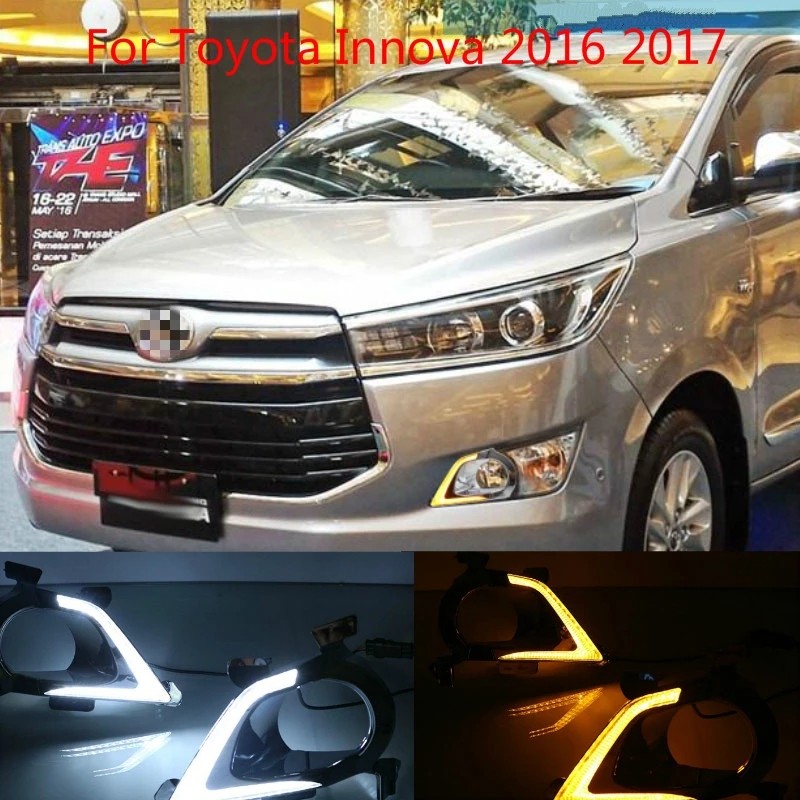 유eOsuns led drl daytime running light for Toyota Innova 2016-2017 with ...