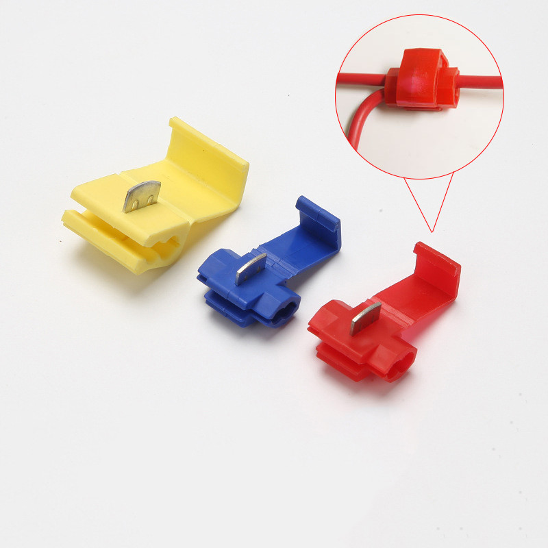๑10Pcs Cable Wire Connector Clip Red Green Yellow Plastic T-shaped Ant ...