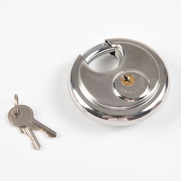 YH1256 high security Round Disc padLock with key, stainless steel ...