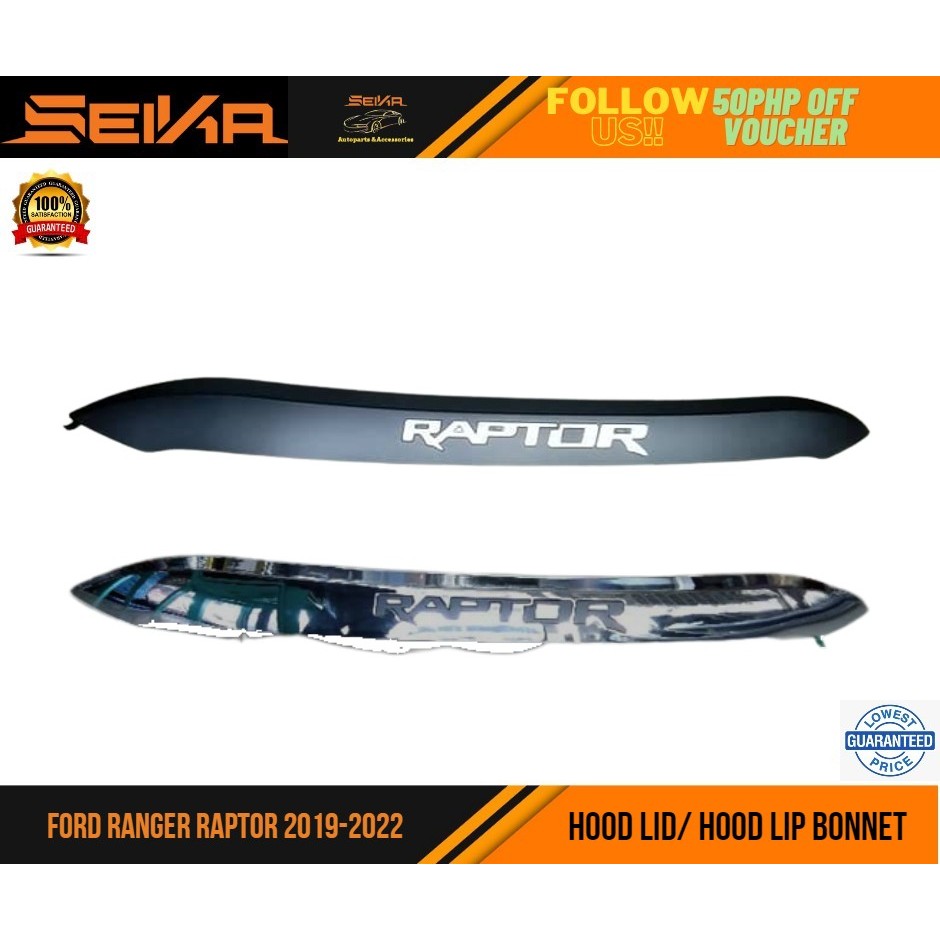 Ford Raptor 2019, 2020, 2021, 2022 Hood Lid Emblem / Hood Lip Trim ...