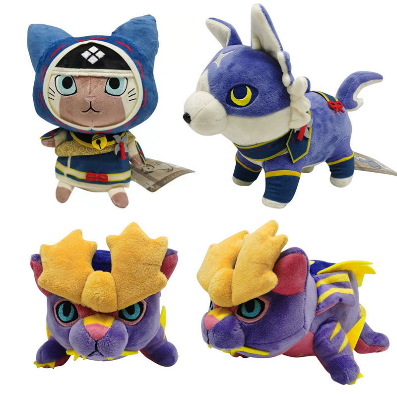 Game Monster Hunter Rise Plushie Plush Toy Palico Palamute Magnamalo ...