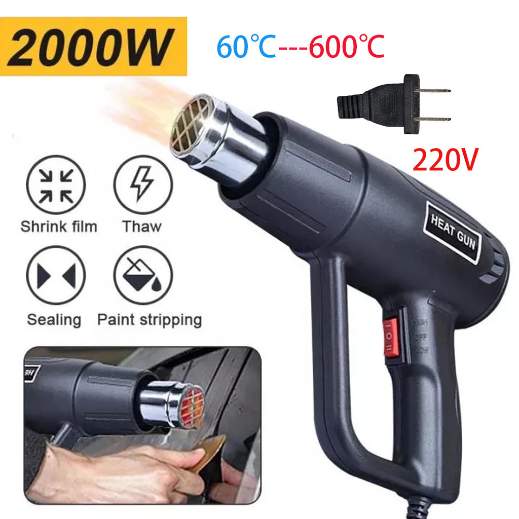 220V 2000W Industrial Heater Blower Hot Air Blower Heat Gun Heavy Duty ...