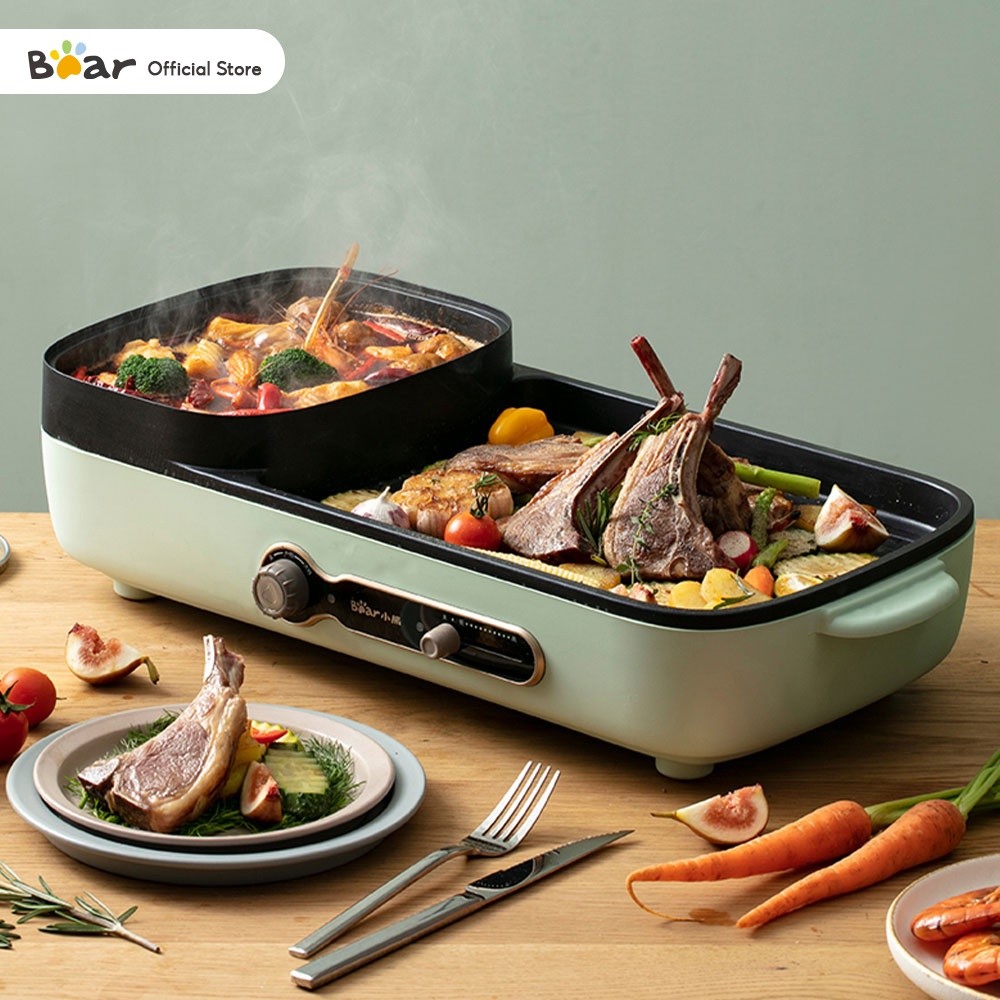 Bear Korean 2 in1 Electric Griller with Hotpot Samgyupsal Griller ...