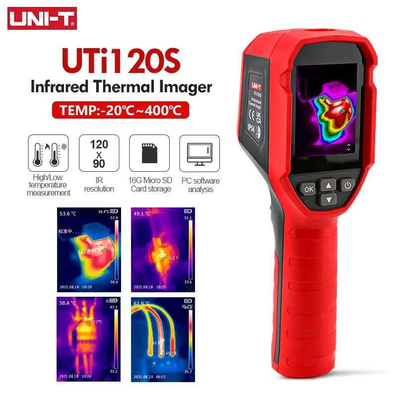UNI-T UTi120S Infrared Thermal Imager Resolution 120 x 90 Temperature ...