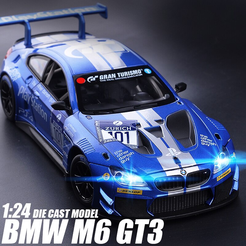 1:24 BMW M6 GT3 Le Mans Alloy Racing Car Model Diecasts Metal Toy ...