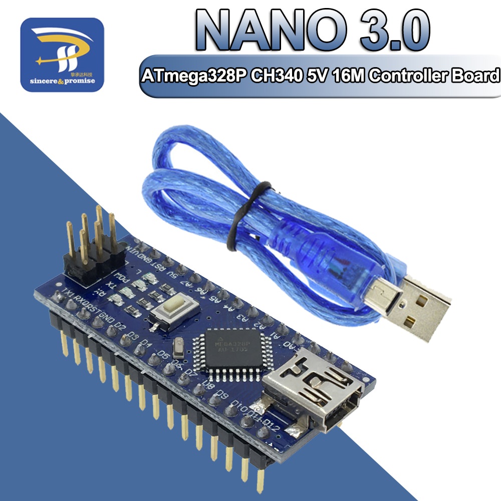 Welded Nano 3.0 CH340G Atmega328 MINI CH340C Controller Board Module ...