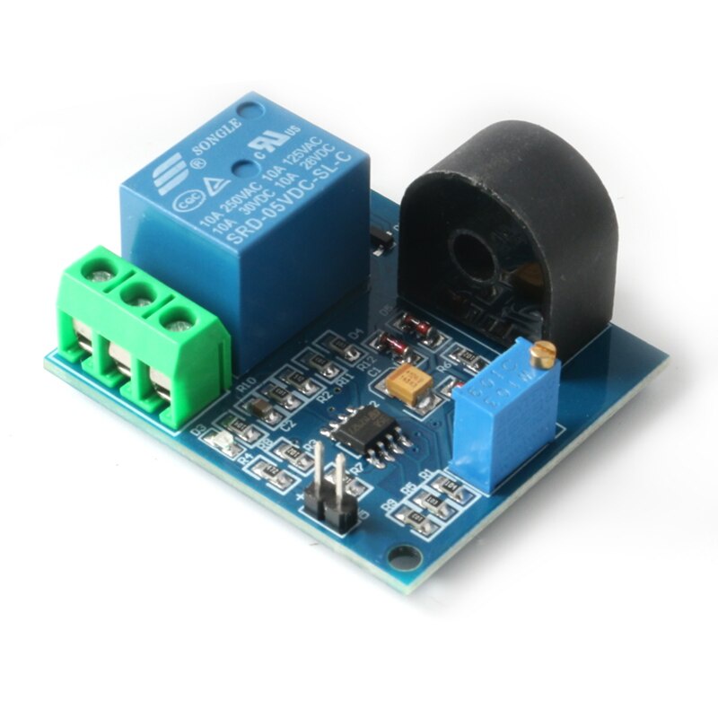 AC Current Detection Sensor Module 5V Relay Protection Module 5A Over-Current Overcurrent ...