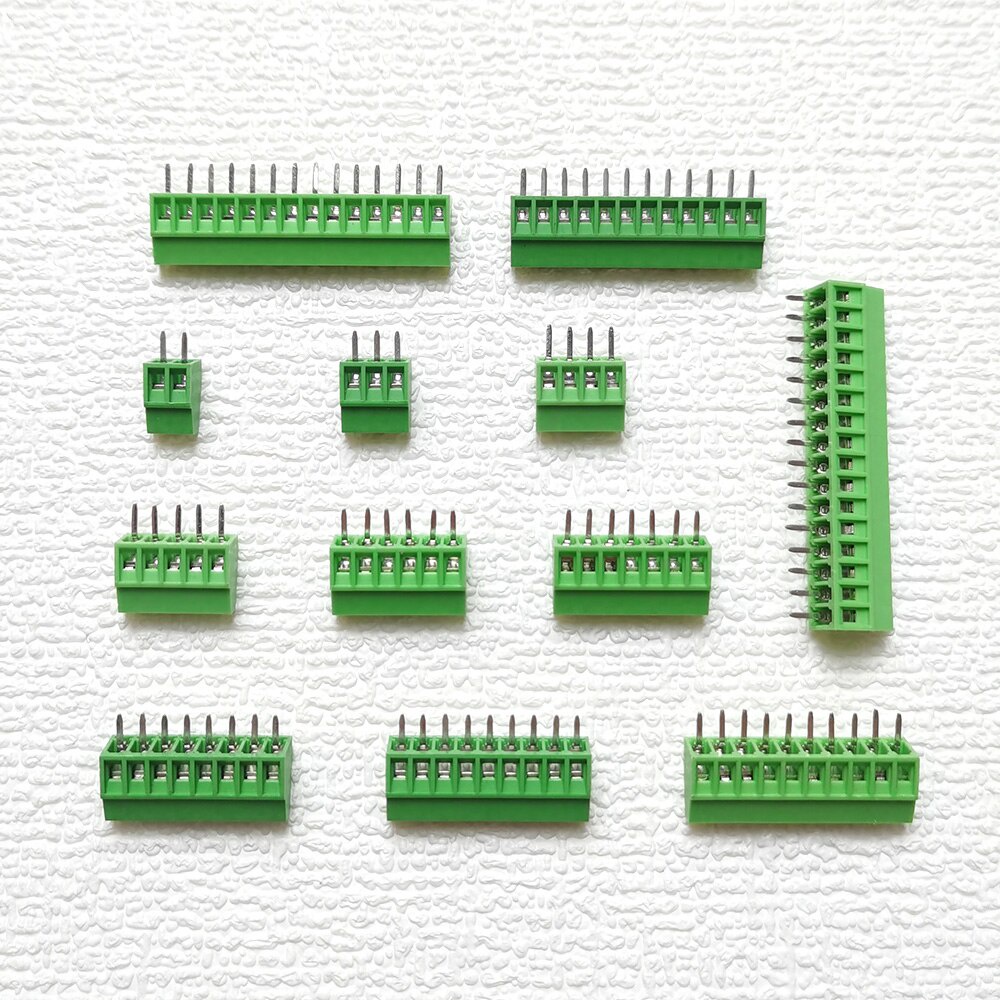 2.54mm/0.1" Pitch PCB Screw Terminal Block Connector 2P 3P 4P 5P 6P 7P ...