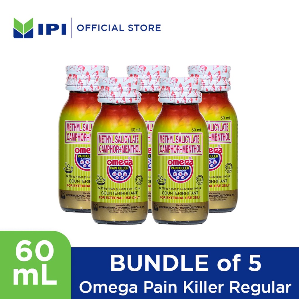 Omega Pain Killer Regular 60mL [Bundle of 5] | Shopee Philippines