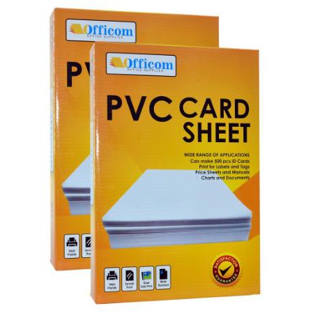 OFFICOM PVC Card Sheet for ID (50 sets) / PVC Film | Shopee Philippines
