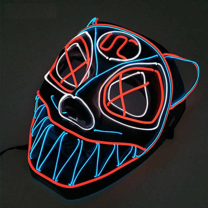 Glowing Horror Multiple-Color Animal Wolf Party Night Club Bar Neon EL ...